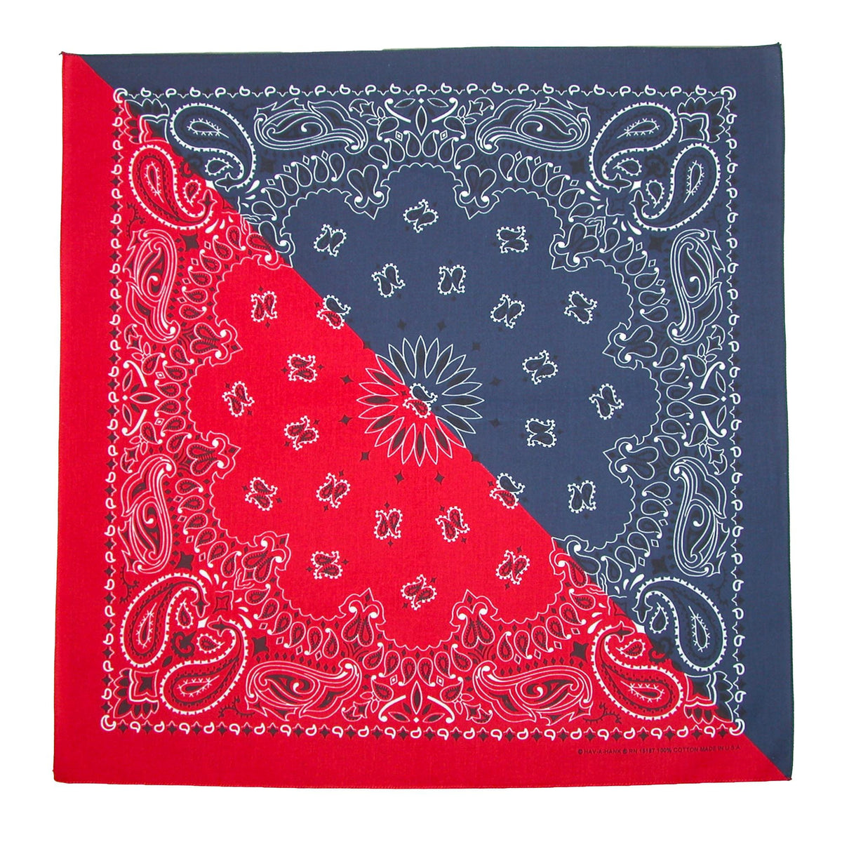 Split Paisley Print Bandana by CTM | Bandanas at BeltOutlet.com