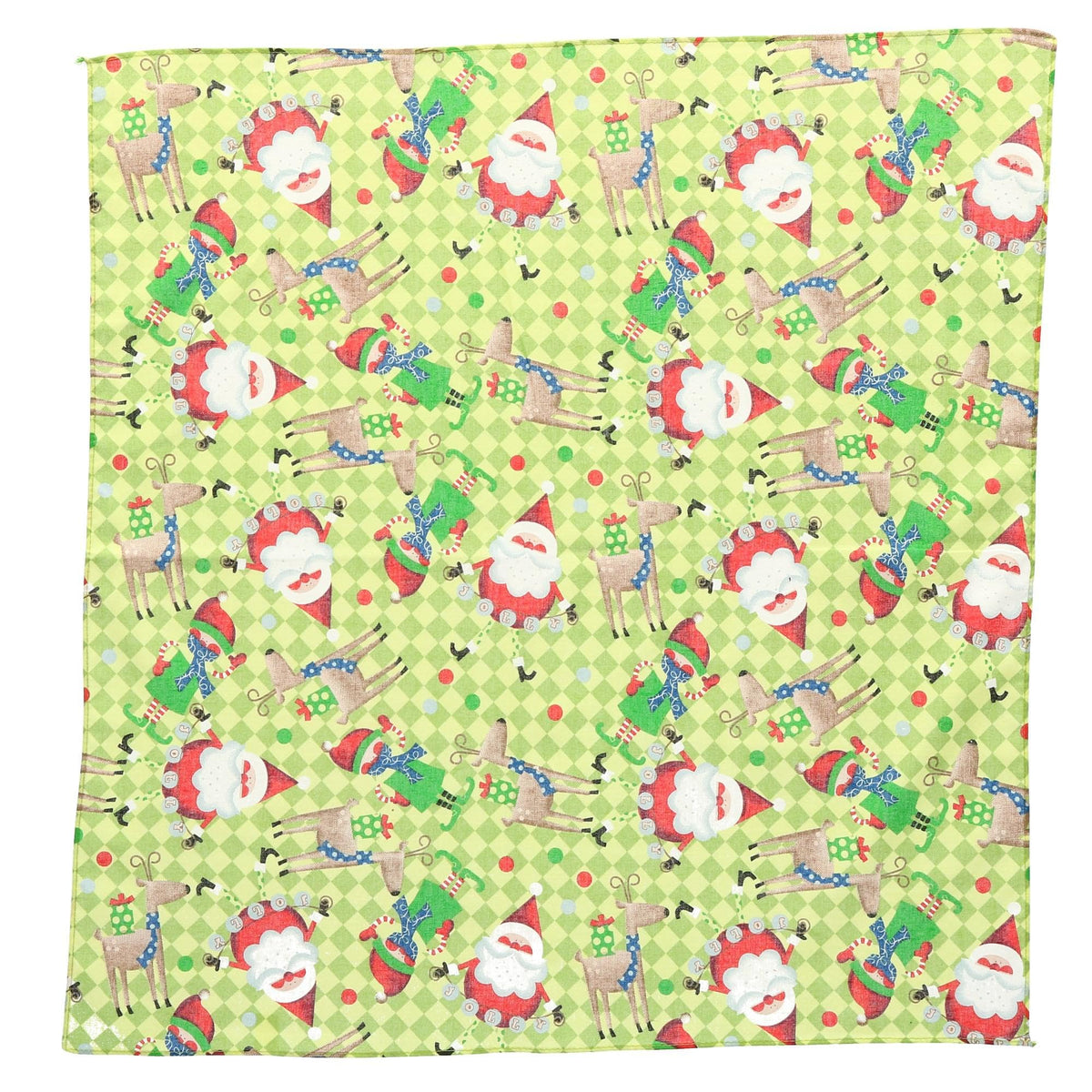 Christmas Santa and Elf Print Holiday Bandana by CTM | Bandanas at ...