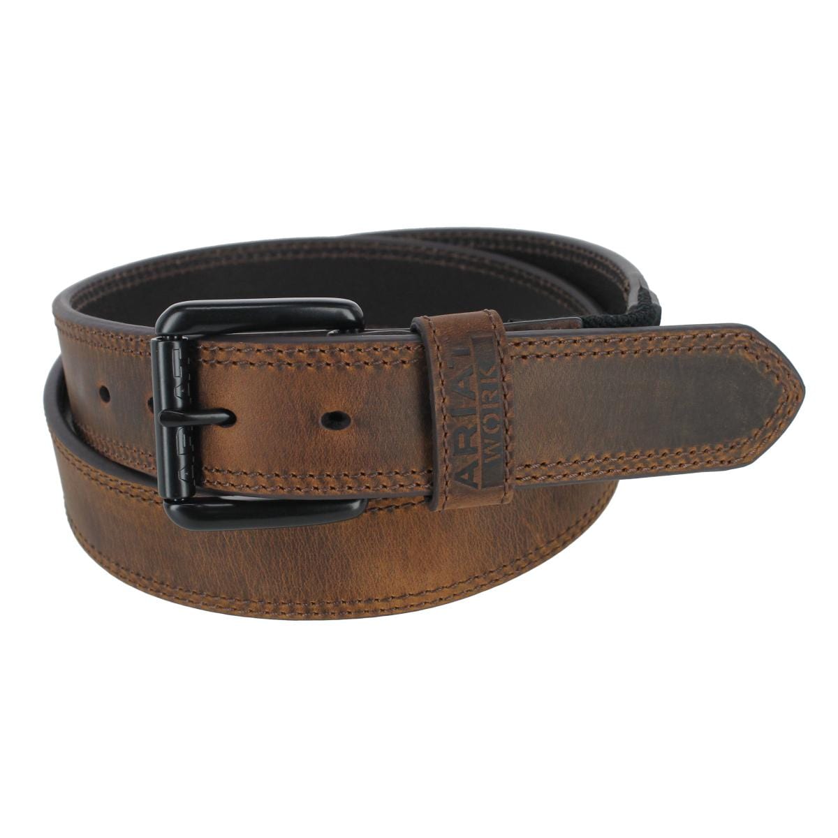 Men's Work Stretch Leather Belt with Roller Buckle by Ariat | Work ...