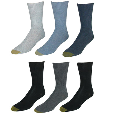Gold Toe Women's Extended Size Turn Cuff Anklet (6 Pair Pack)