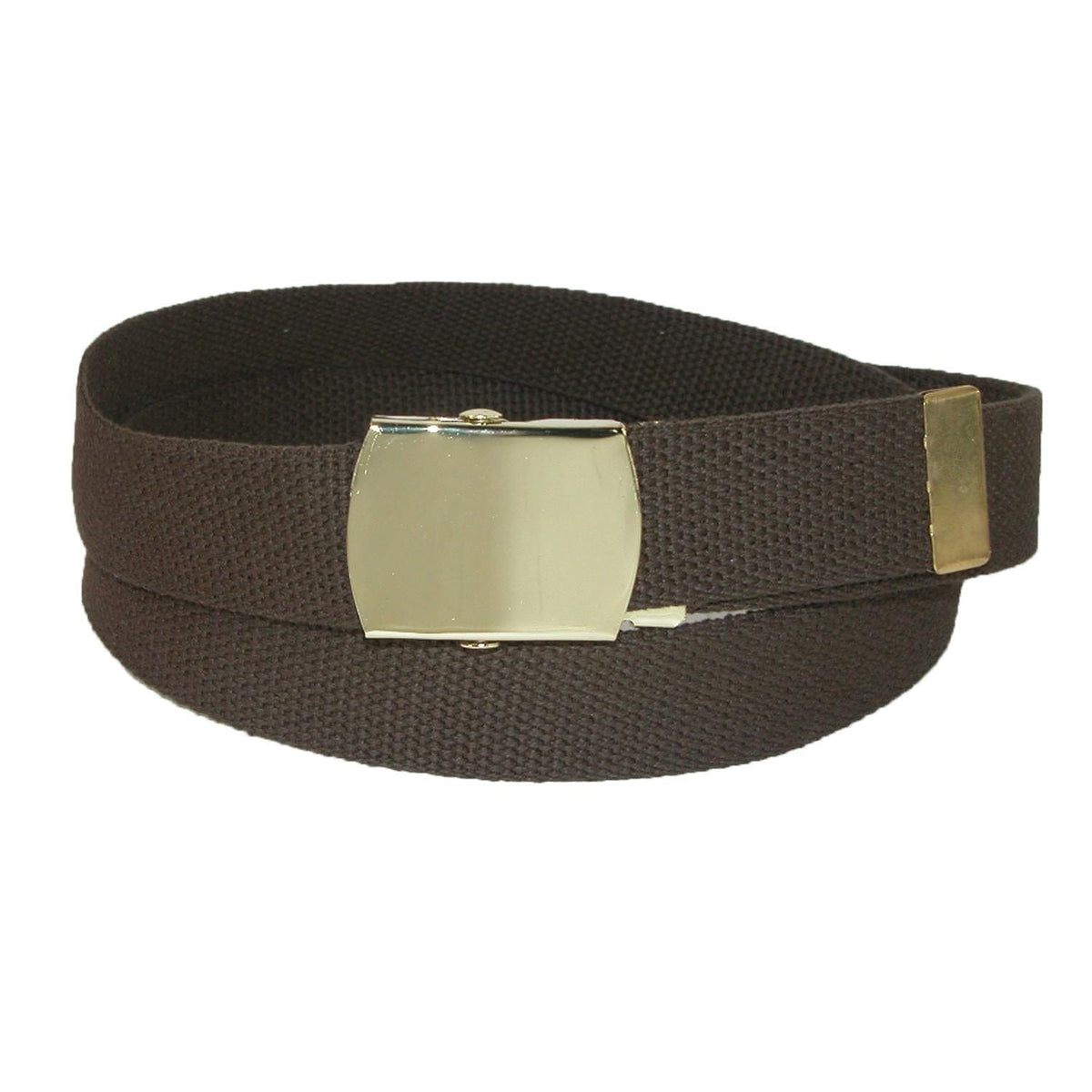 Big & Tall Cotton Adjustable Belt with Brass Buckle by CTM | Casual And ...