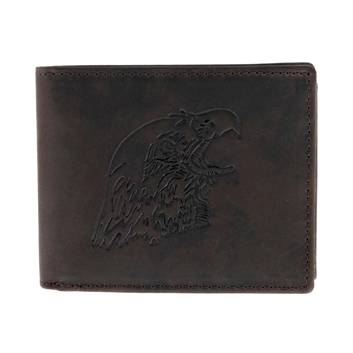 Men's Leather Eagle Embossed Bifold Wallet by American Bison | Bifold ...