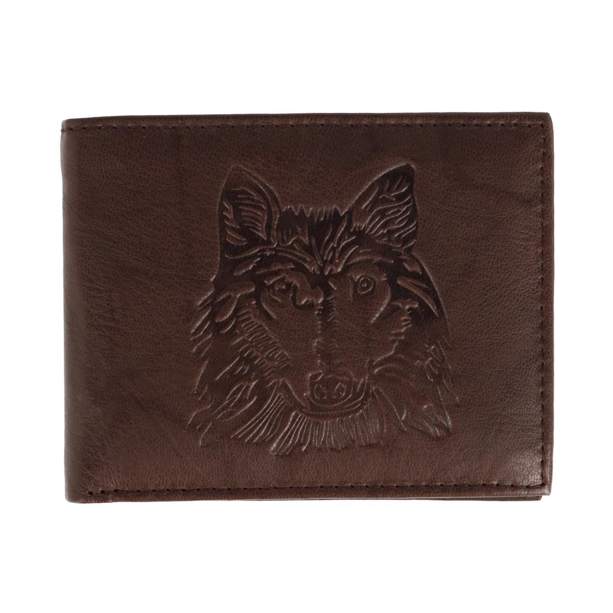 Men's RFID Wolf Embossed Bifold Wallet by CTM | Bifold Wallets at ...