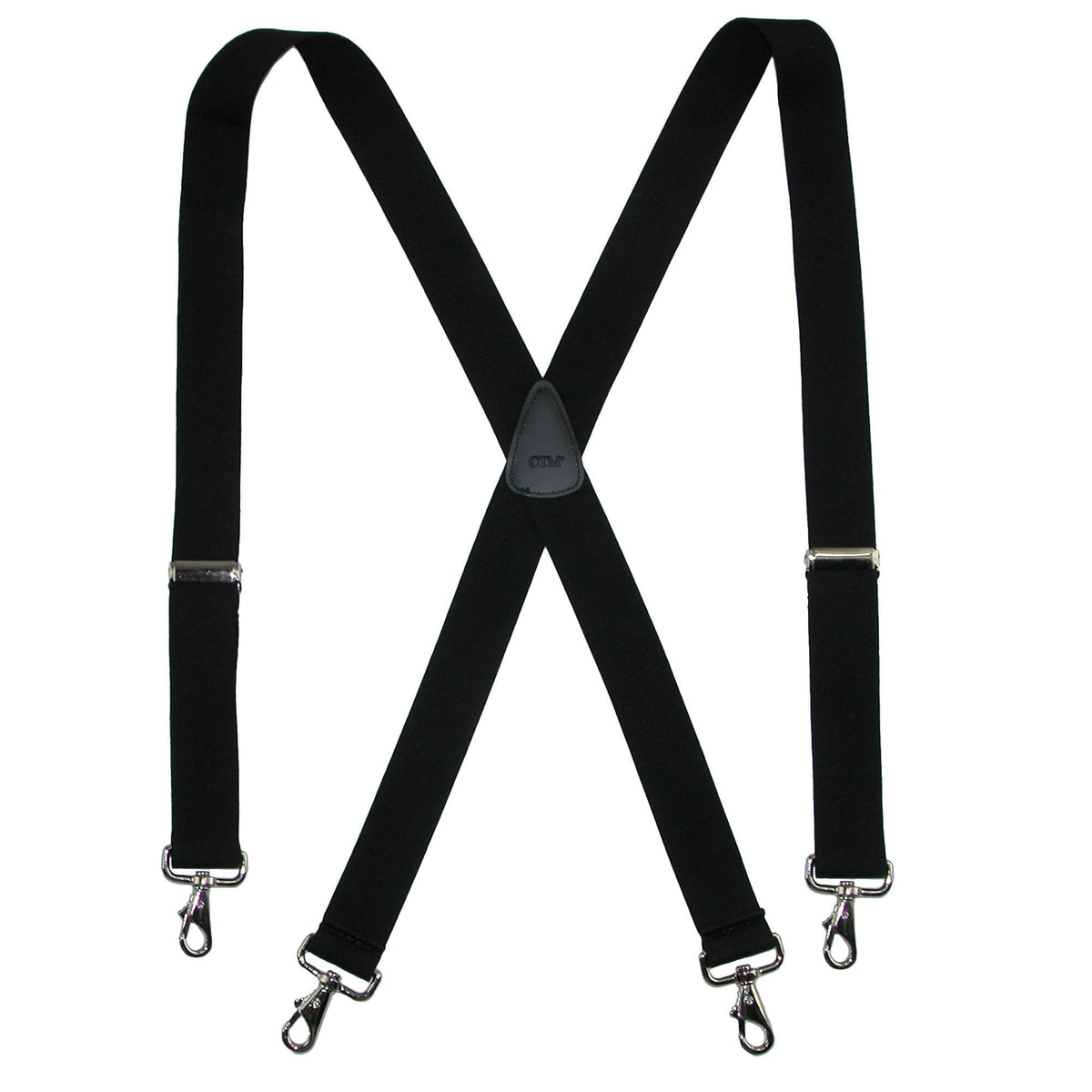 Men's Big & Tall Elastic Solid Color X-Back Suspender with Swivel Hook ...