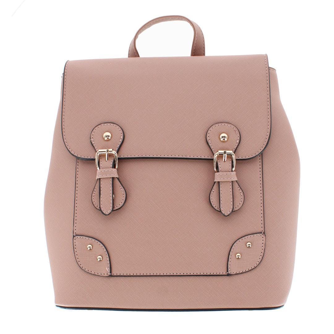 Women's Synthetic Leather Backpack with Buckle Flap by CTM | Backpacks ...
