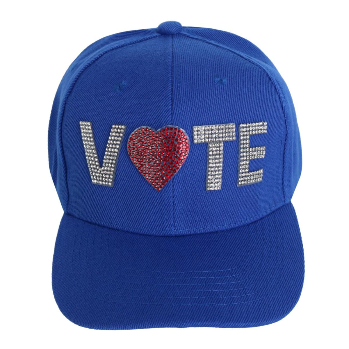 Unisex Vote Bedazzled Baseball Cap by CTM | Baseball Caps at BeltOutlet.com